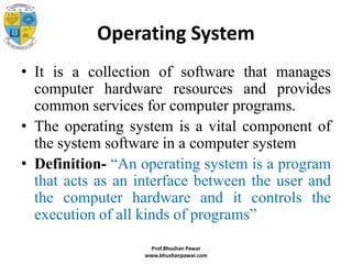Unit 1 introduction to operating system | PDF | Operating Systems ...