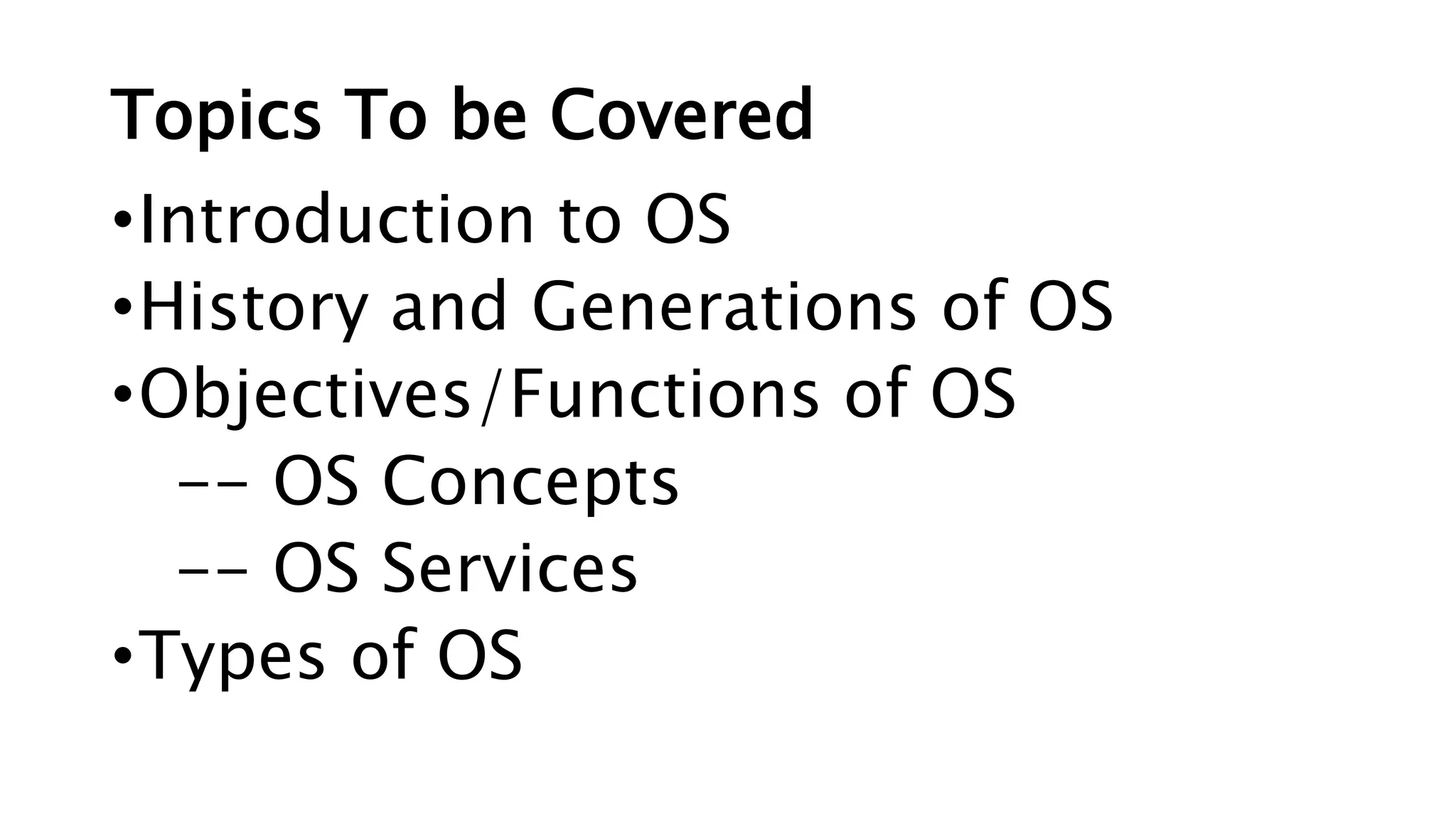 Unit 1 introduction to os | PPTX | Operating Systems | Computer ...