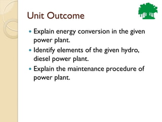 Unit 1 introduction to power plants (1) | PPT