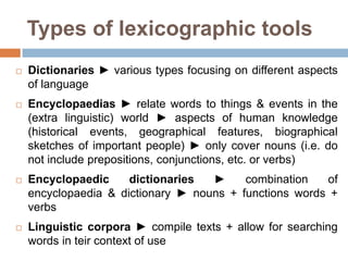 Unit 1 intro to lexical tools | PPT