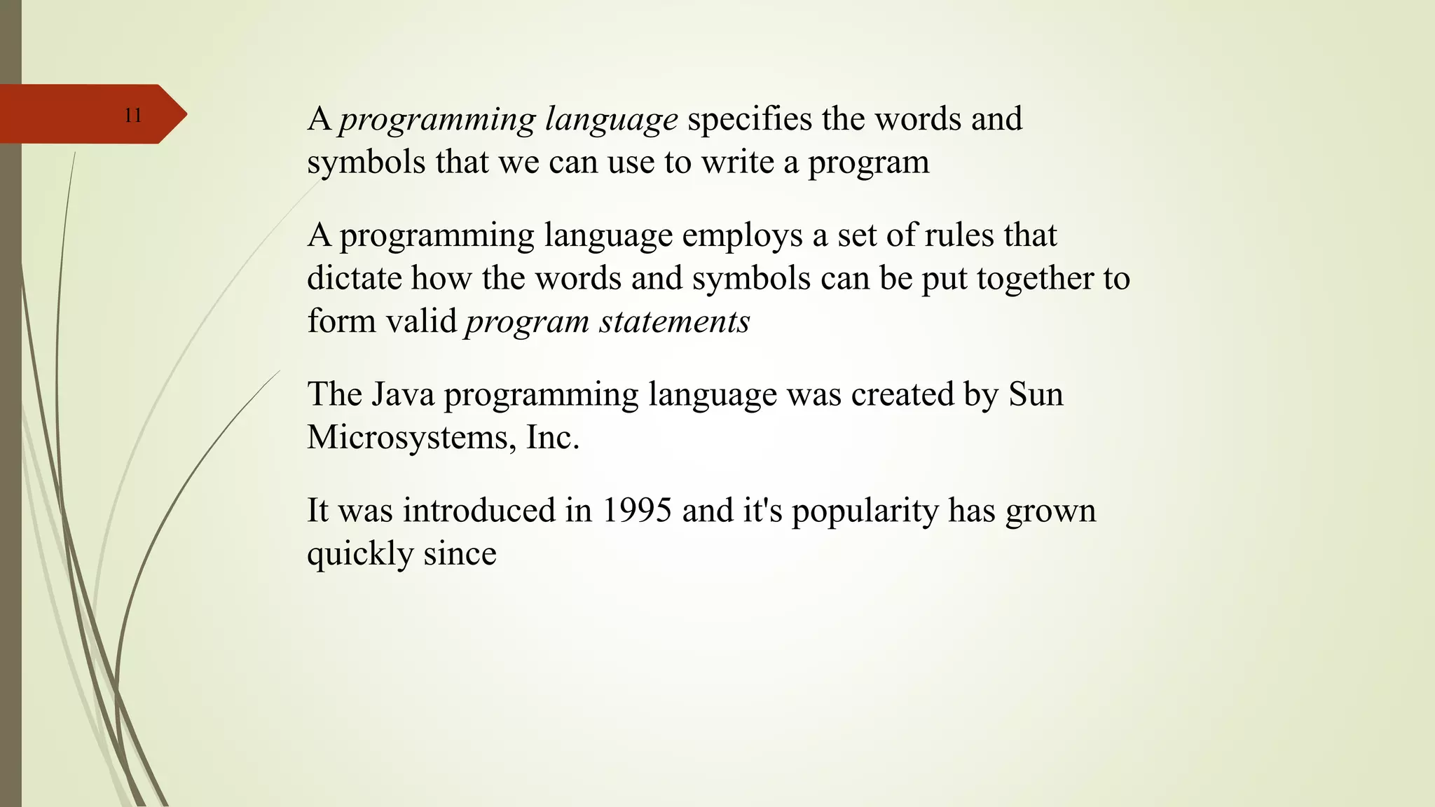 Introduction to java | PPTX