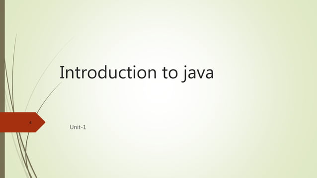 Introduction to java | PPTX