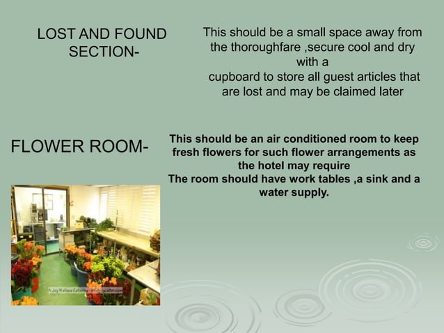 Unit 1 layout of housekeeping department | PPT