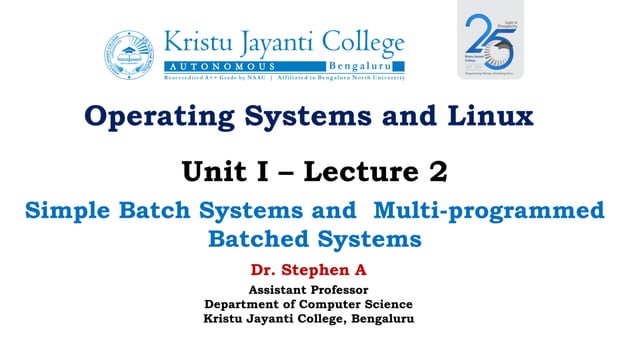 Unit 1 Lecture 2 Simple Batch Systems And Multi Programmed Batched Systemspdf 1659