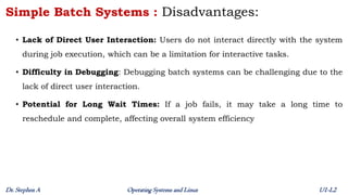 Unit 1 - Lecture 2 - Simple Batch Systems and Multi-programmed Batched ...