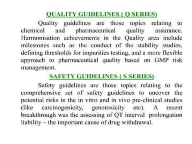 Unit 1-lecture 1 ICH guidelines quality assurance | PPTX | Pharmaceutical Industry | Industries