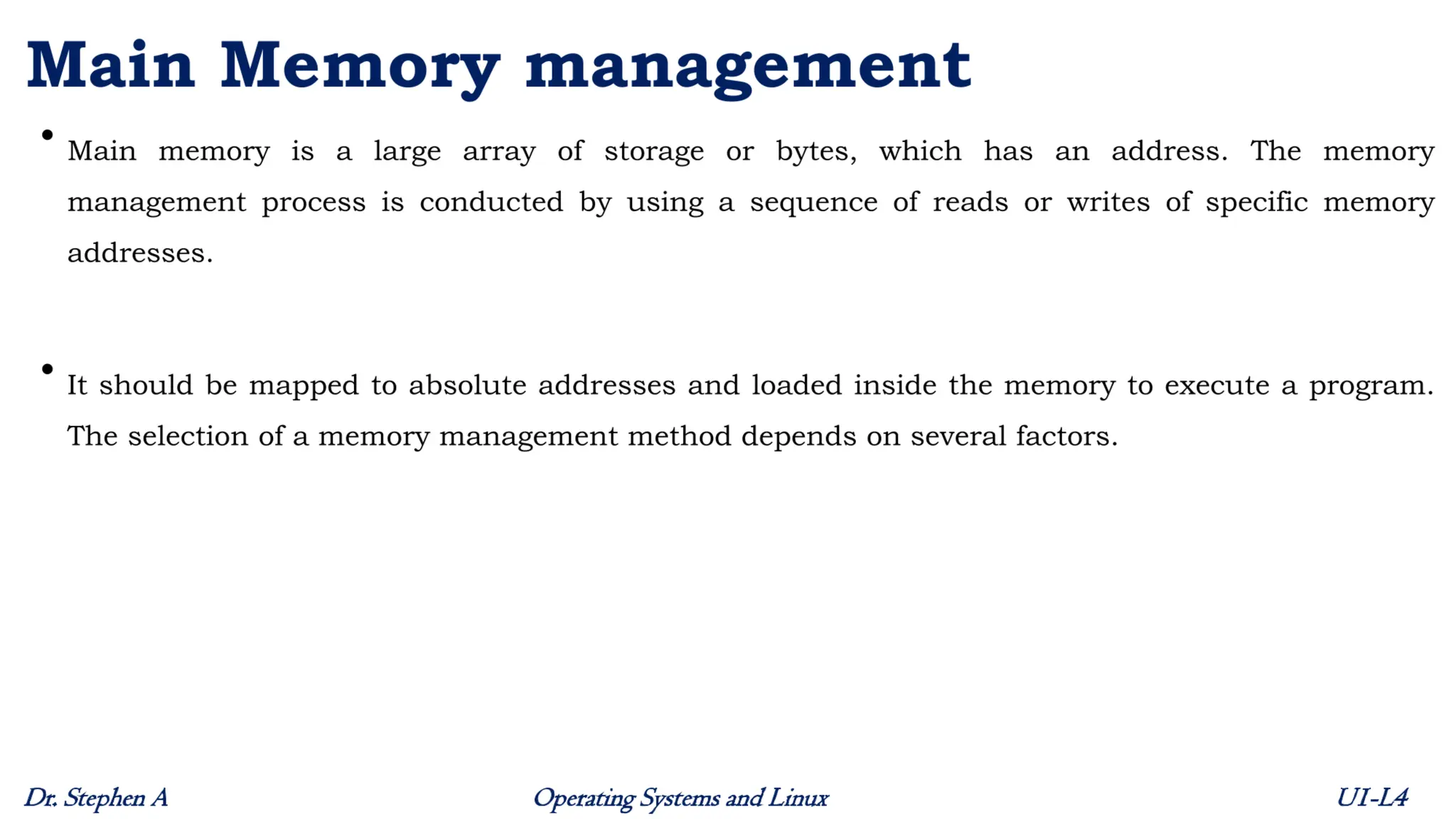 Unit 1 Lecture 4 Real Time Systems Components Of Operating System Pdf