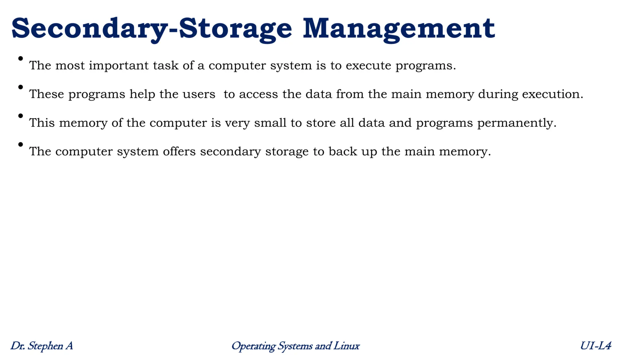 Unit 1 Lecture 4 Real Time Systems Components Of Operating System Pdf