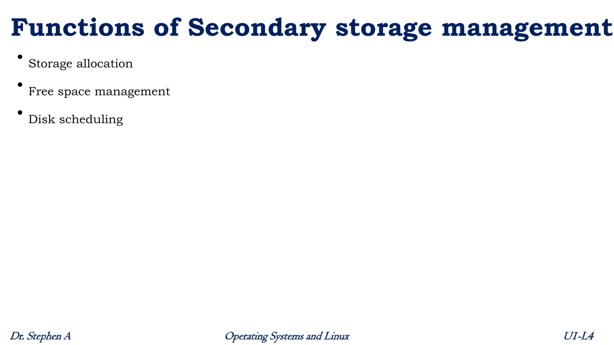 Unit 1 Lecture 4 Real Time Systems Components Of Operating System Pdf