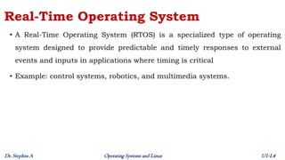Unit 1 - Lecture 4 - Real-time Systems, Components of Operating System.pdf