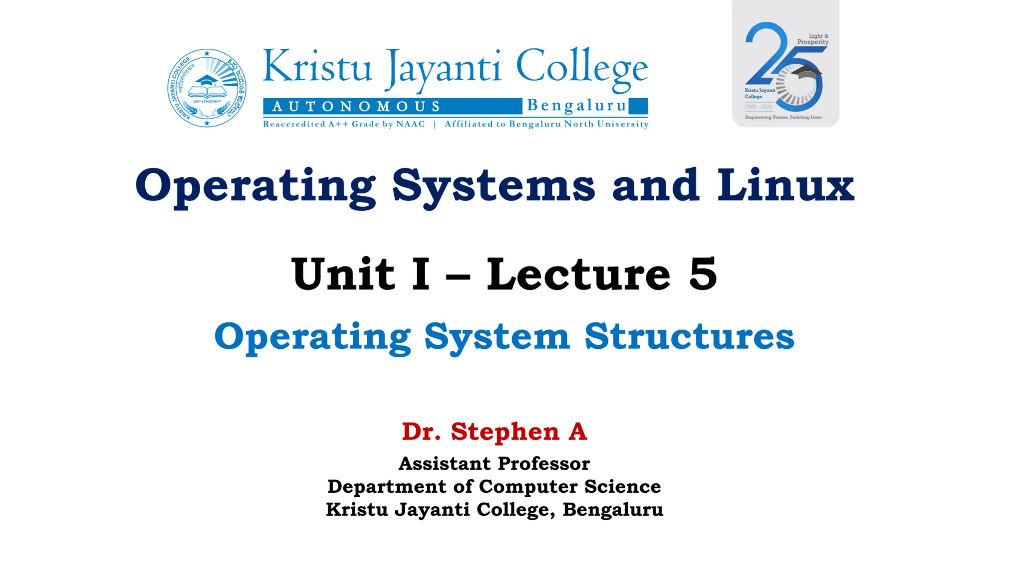 Unit 1 Lecture 5 Operating System Structurespdf