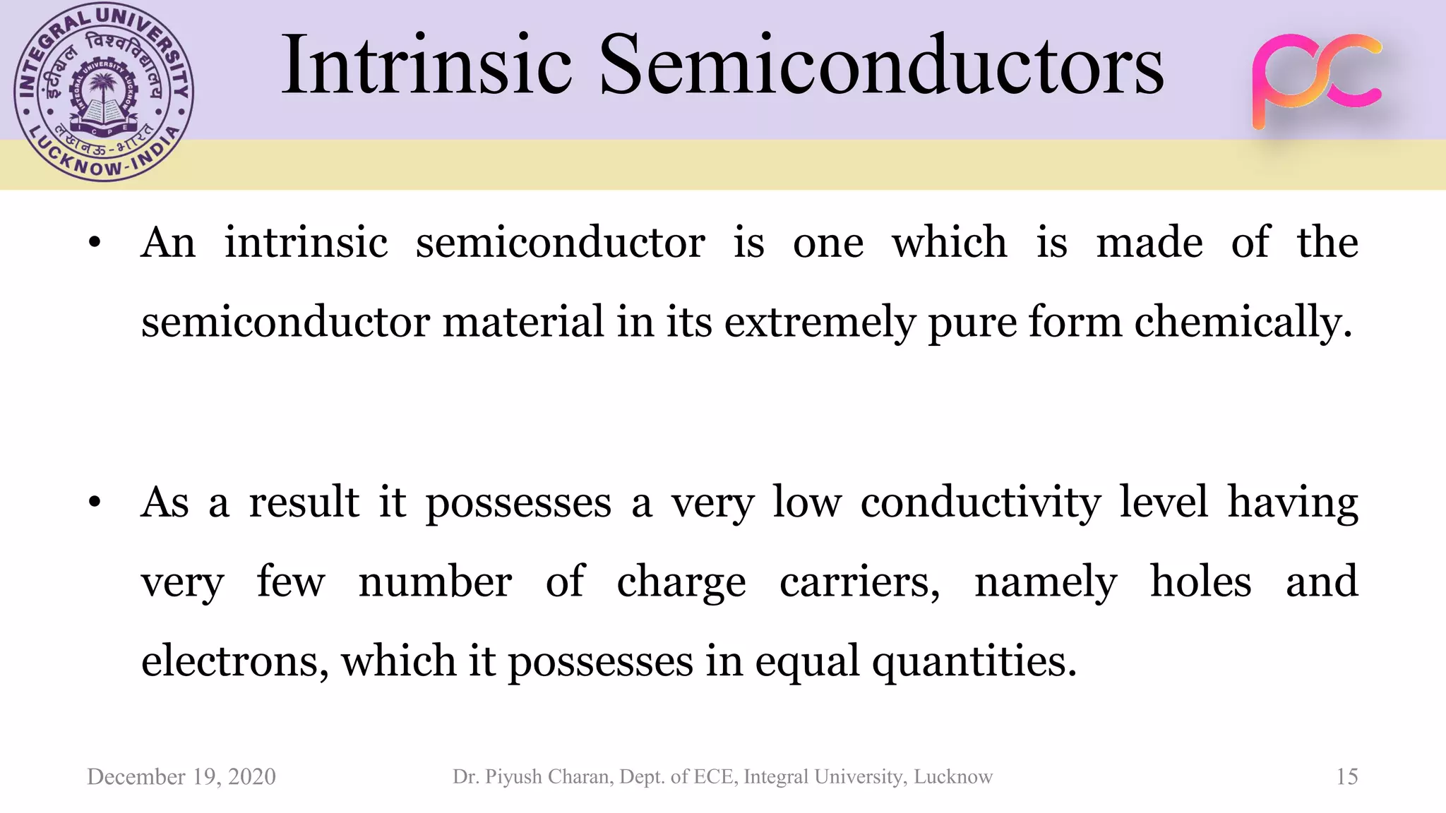 Unit 1 Mechanism of Conduction in Semiconductors | PDF