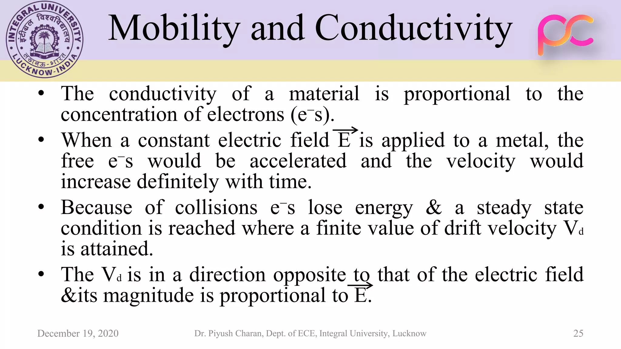 Unit 1 Mechanism of Conduction in Semiconductors | PDF
