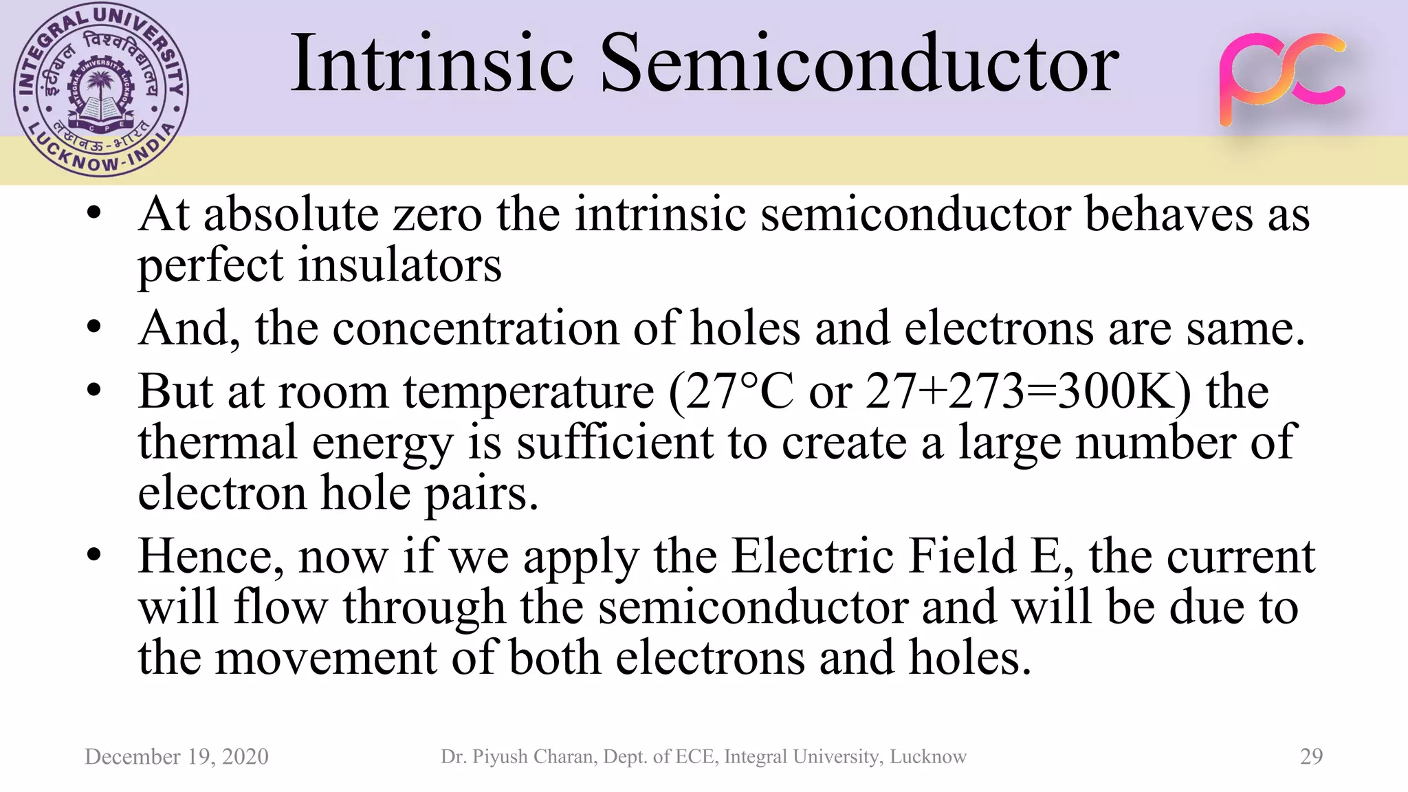 Unit 1 Mechanism of Conduction in Semiconductors | PDF