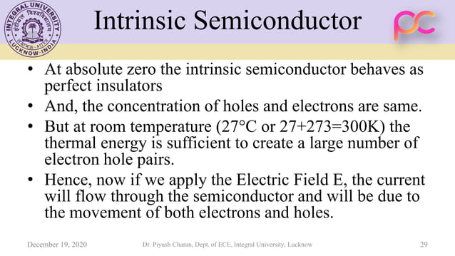 Unit 1 Mechanism of Conduction in Semiconductors | PDF
