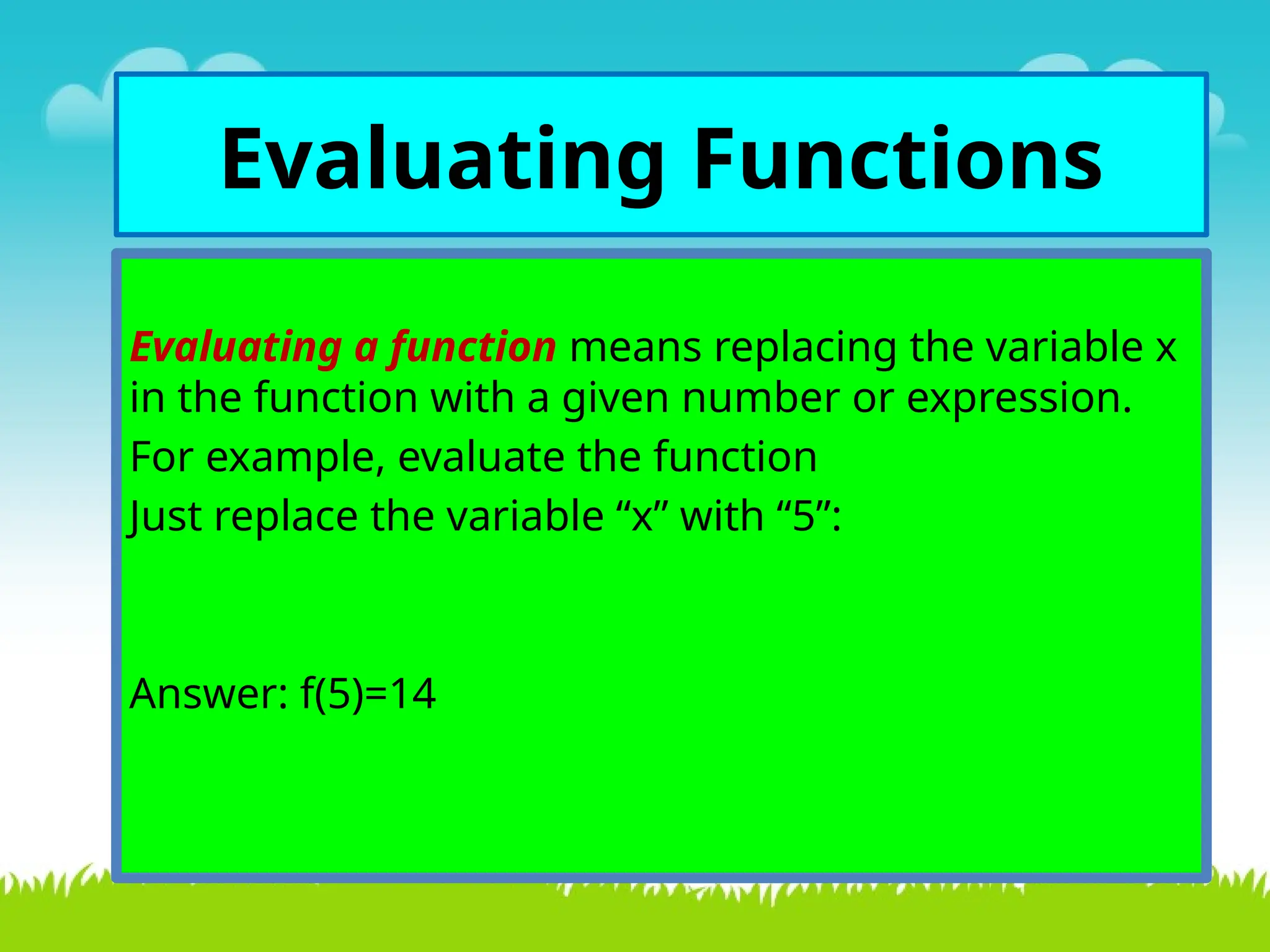 Unit 1 - Lesson 1 - Evaluating Functions.pptx