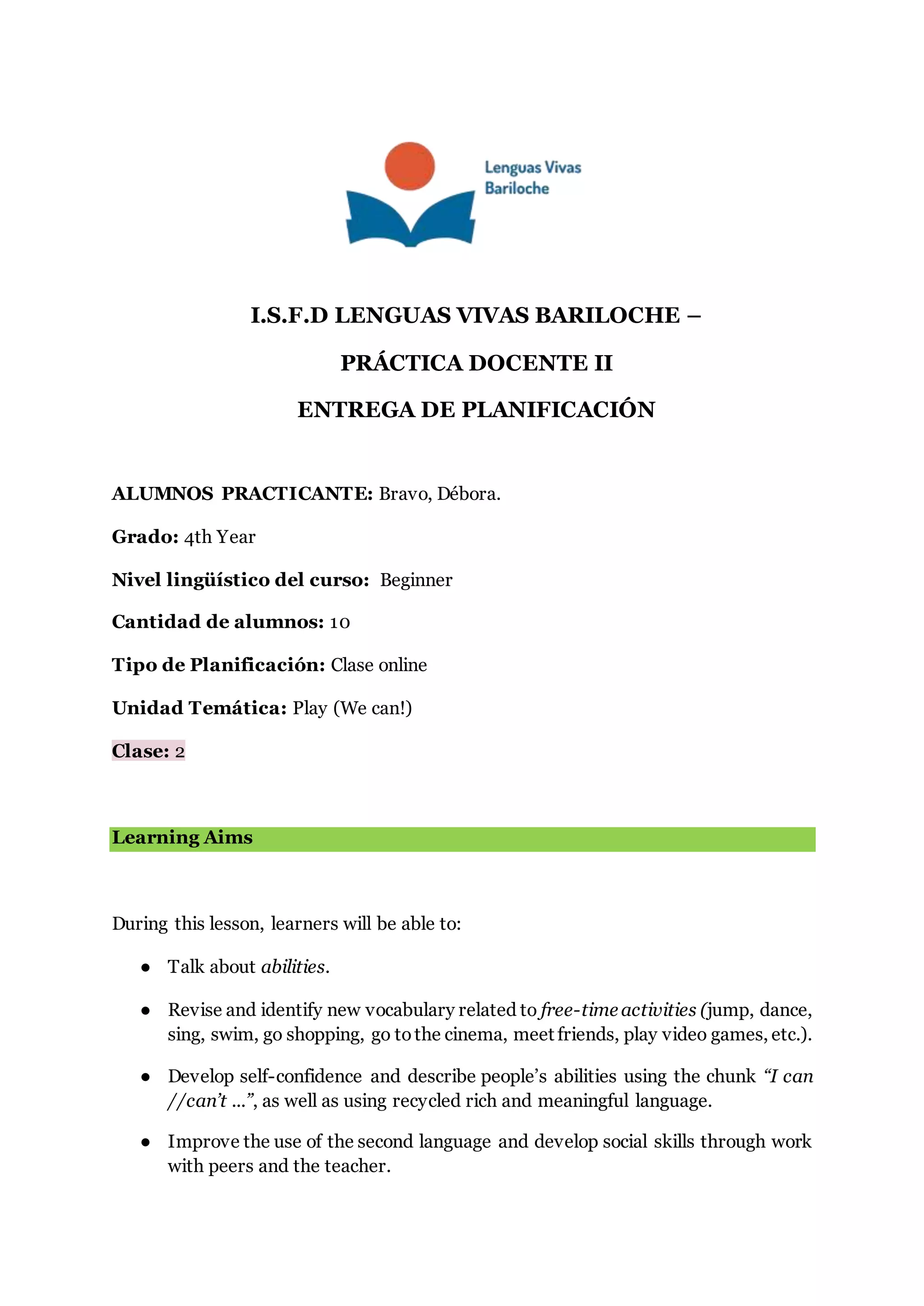 Unit 1 lesson plans - pass | DOCX