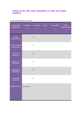 Unit 1 lesson plans - pass | DOCX