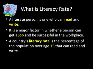 Unit 1 literacy rate and culture | PPT