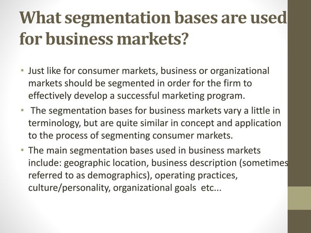Unit 1 - Market Segmentation under Principles of Marketing | PPTX