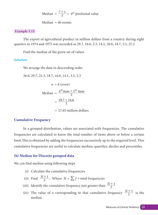 Unit 1 - Mean Median Mode - 18MAB303T - PPT - Part 1.pdf | Science