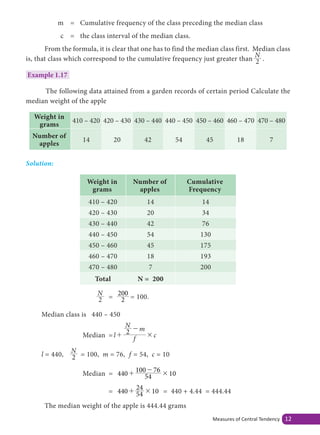 Unit 1 - Mean Median Mode - 18MAB303T - PPT - Part 1.pdf | Science