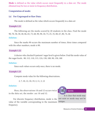 Unit 1 - Mean Median Mode - 18MAB303T - PPT - Part 1.pdf | Science