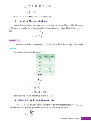Unit 1 - Mean Median Mode - 18MAB303T - PPT - Part 1.pdf | Science