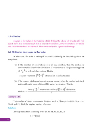 Unit 1 - Mean Median Mode - 18MAB303T - PPT - Part 1.pdf | Science