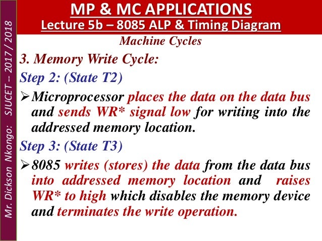 Unit 1 8085 Timing diagram - lecture 5b