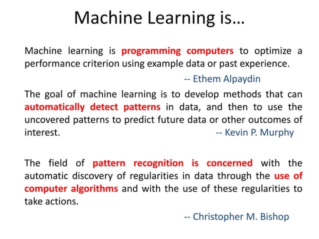 Unit 1 - ML - Introduction to Machine Learning.pptx | Computing ...