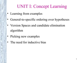 UNIT 1-INTRODUCTION-MACHINE LEARNING TECHNIQUES-AD | PPT