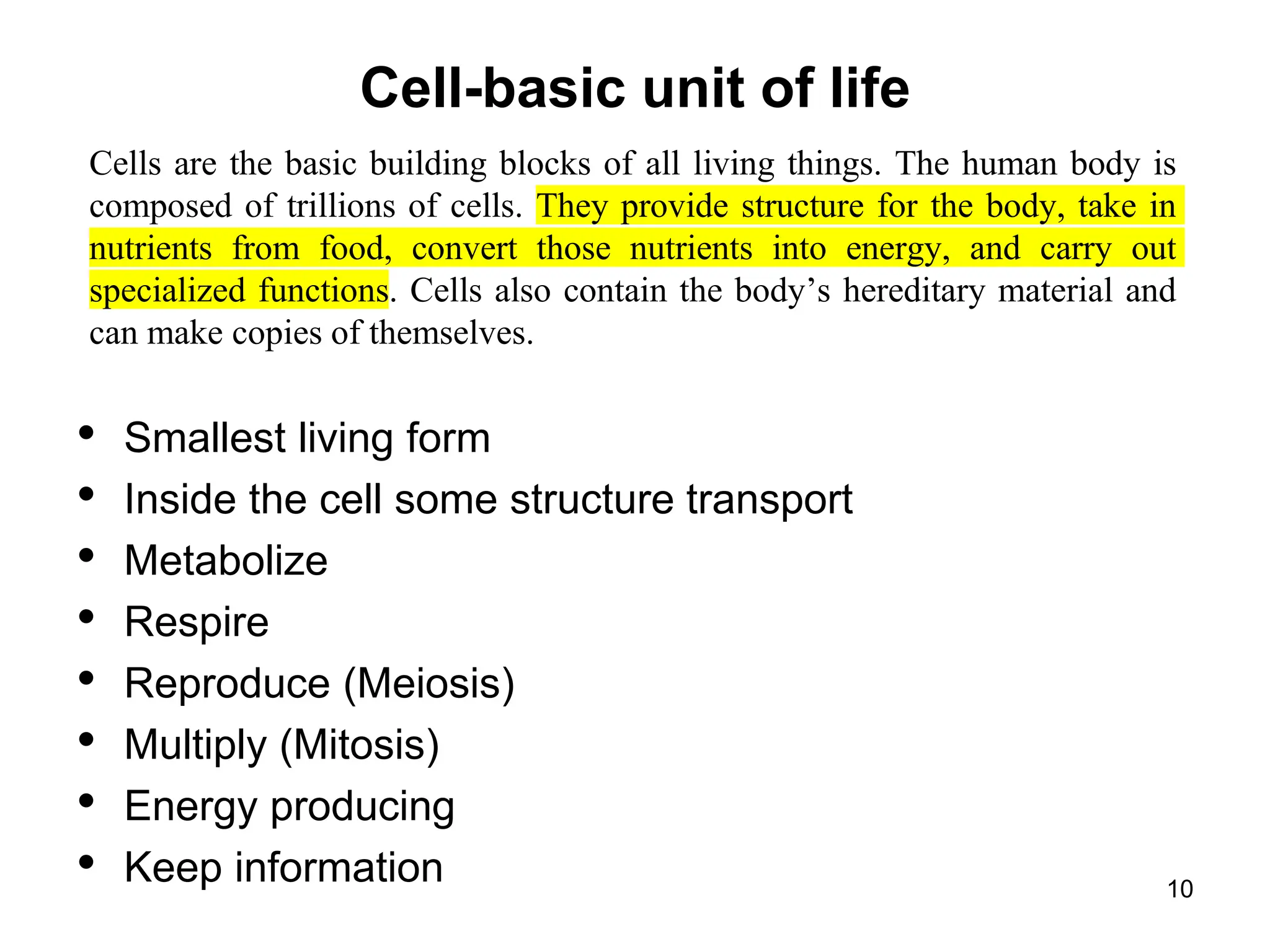 Cell basic unit of life | PPTX