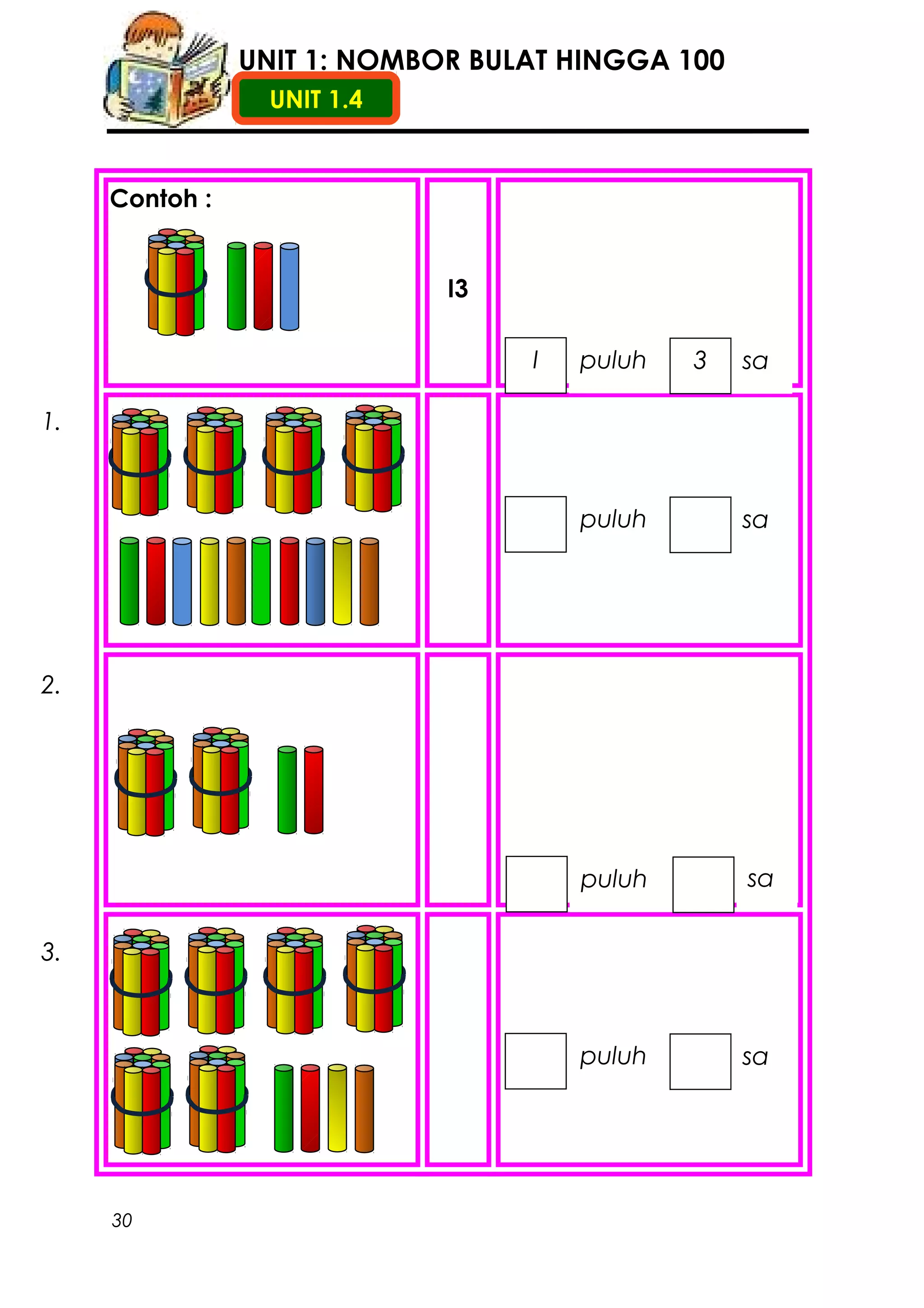 Unit 1 nombor bulat hingga 100 | DOC