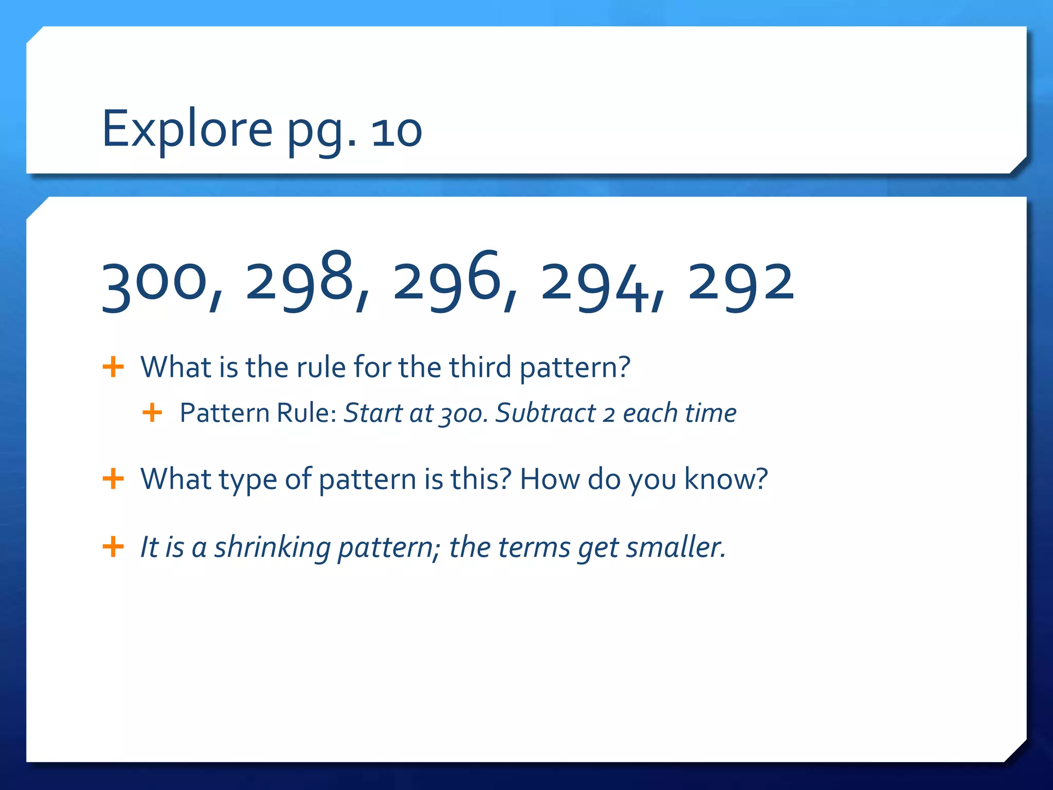 Unit 1 number patterns | PPTX