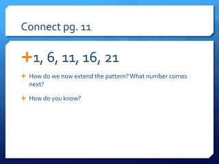 Unit 1 number patterns | PPTX
