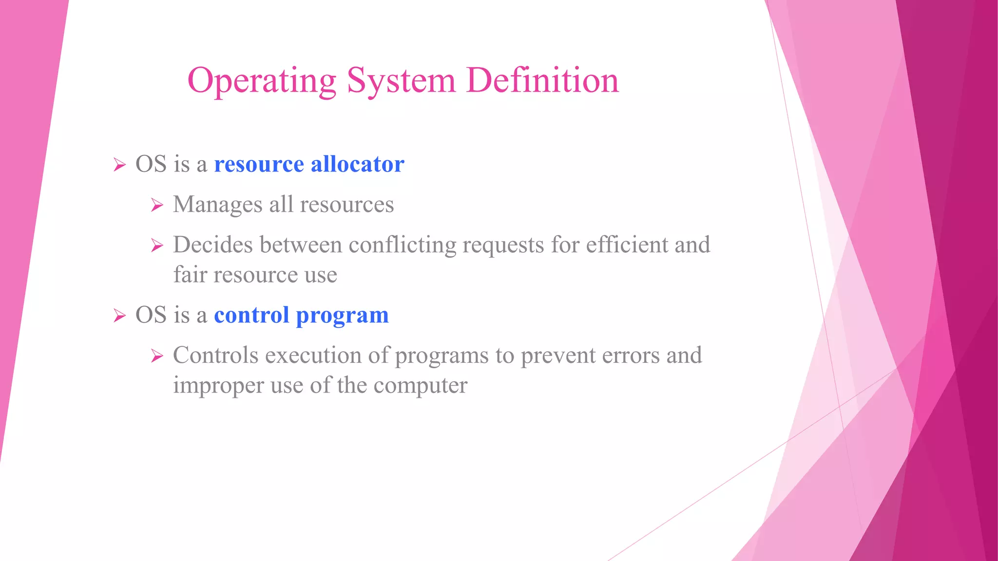 Unit 1-Operating Systems Overview .pptx | Operating Systems | Computer Software and Applications