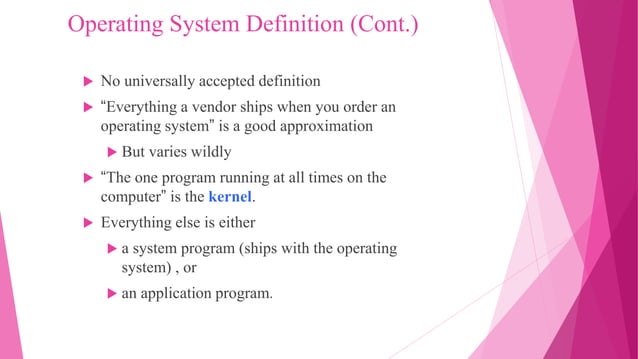 Unit 1 Operating Systems Overview Pptx Operating Systems Computer Software And Applications
