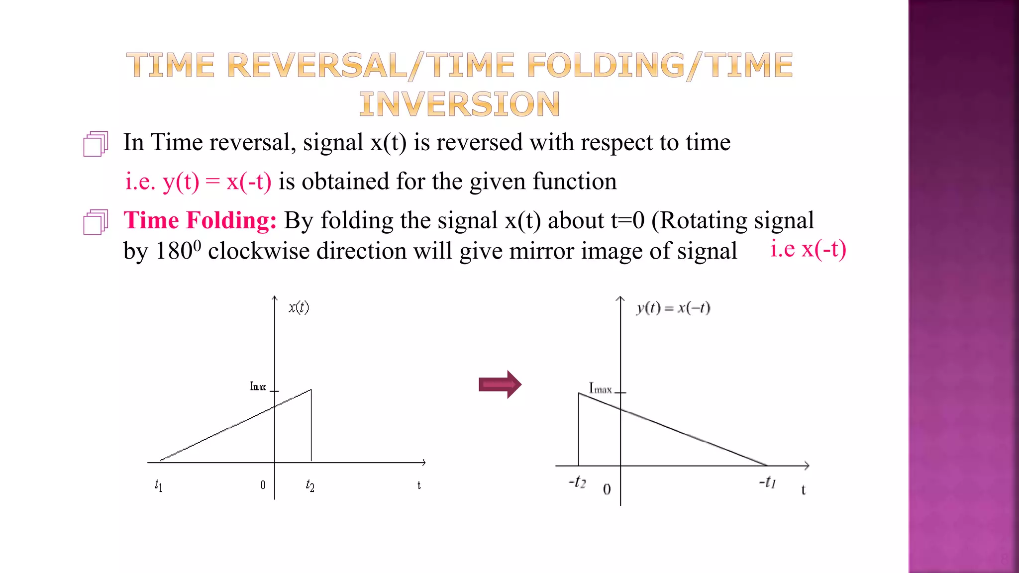 Unit 1 Operation on signals | PPTX
