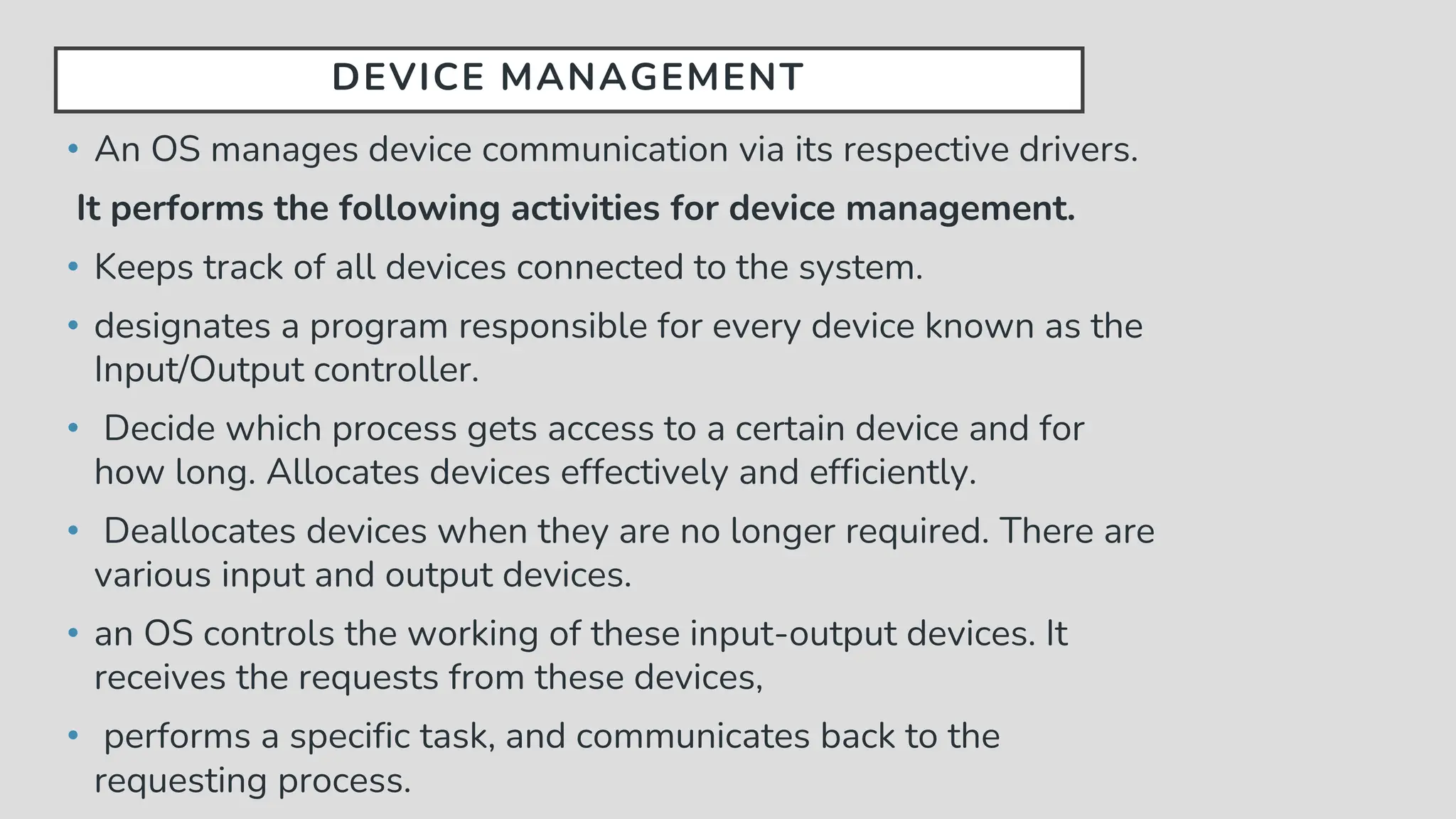 Overview Of Operating System Basic Concepts Of Operating System Like Functions Of Os And Other