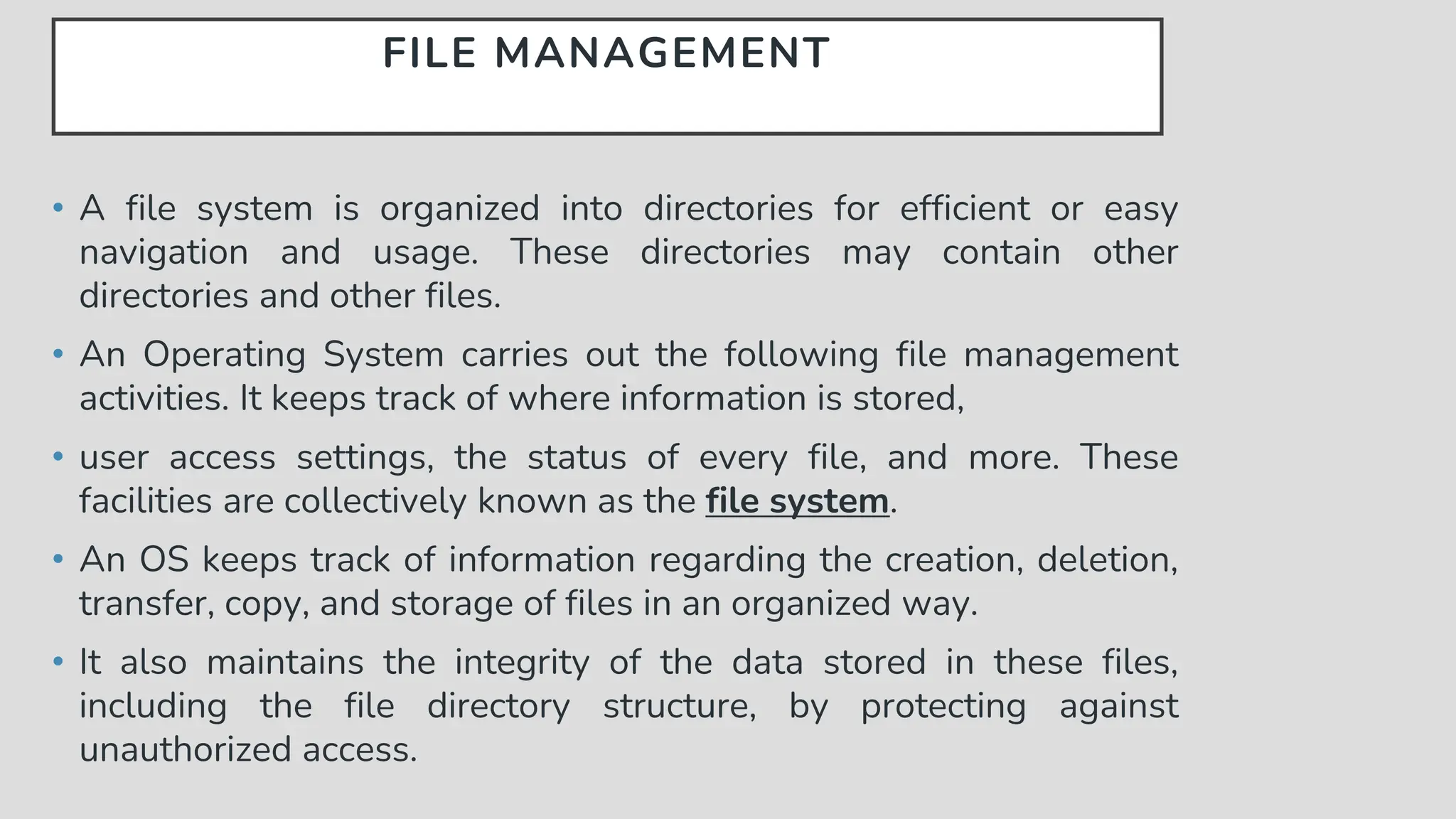 Overview Of Operating System Basic Concepts Of Operating System Like Functions Of Os And Other