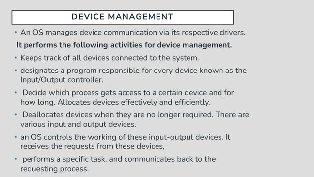 OVERVIEW OF OPERATING SYSTEM -Basic concepts of operating system like ...
