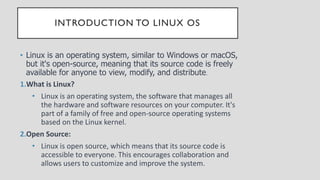 OVERVIEW OF OPERATING SYSTEM -Basic concepts of operating system like ...