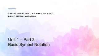 Unit+1+-+Part+3+Basic+Notation.pptxhgvvu | PPTX | Classical Music | Music