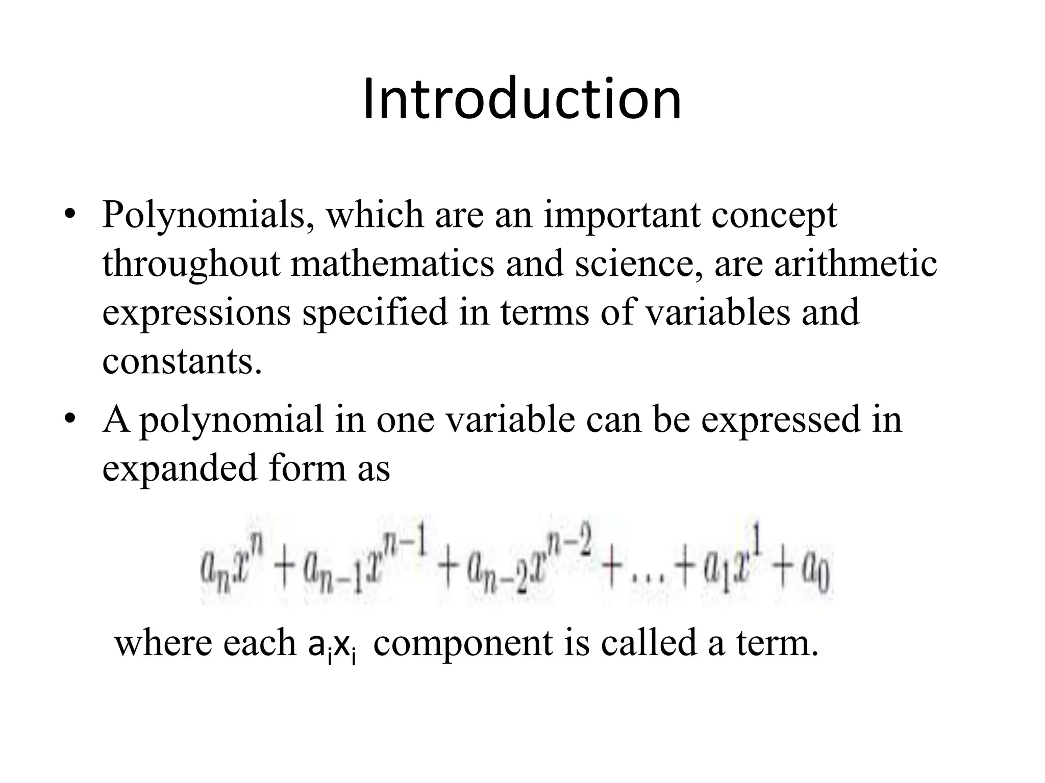 Unit 1 polynomial manipulation | PPTX