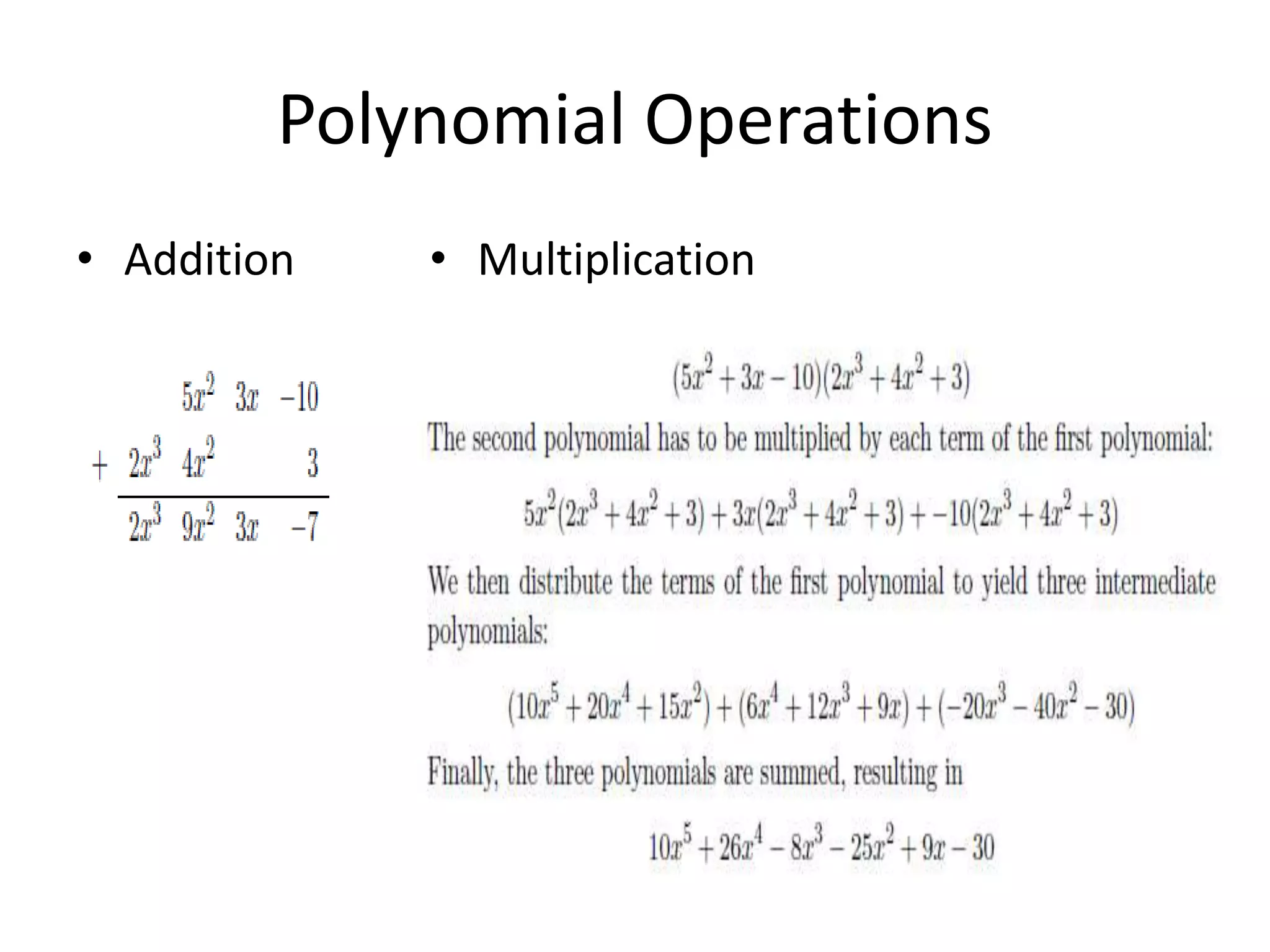 Unit 1 polynomial manipulation | PPTX