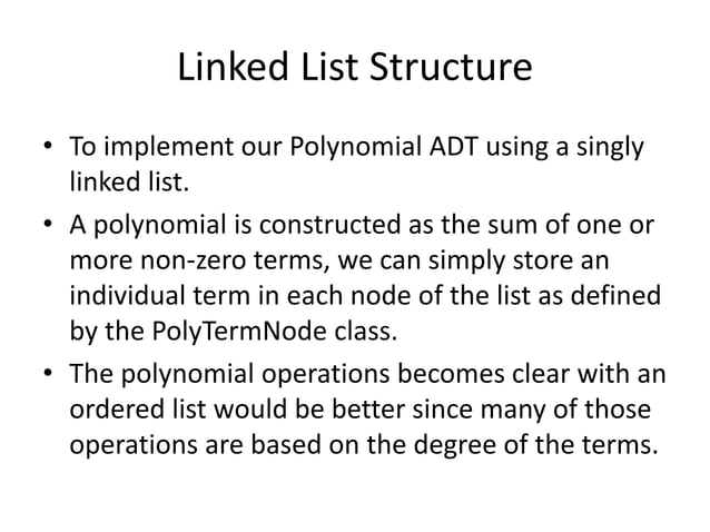 Unit 1 polynomial manipulation | PPTX | Programming Languages | Computing