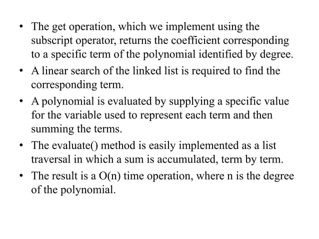 Unit 1 polynomial manipulation | PPTX | Programming Languages | Computing