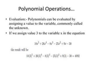 Unit 1 polynomial manipulation | PPTX