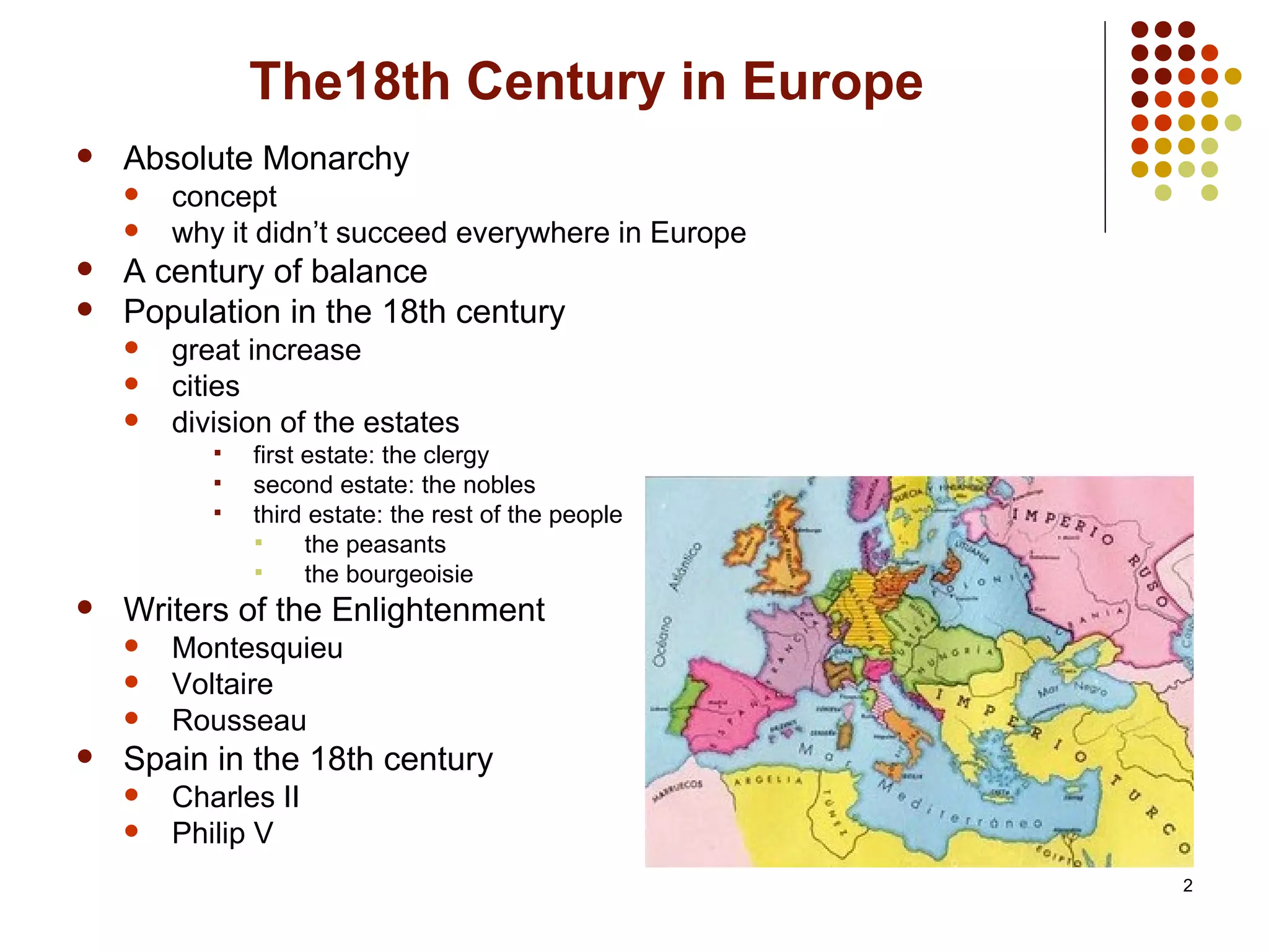 Unit 1 - The 18th Century in Europe | PDF